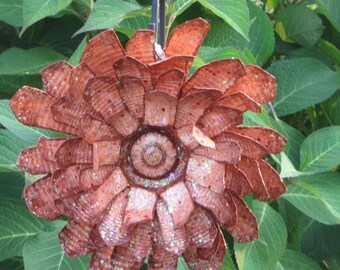 Recycled Metal Flower/ Metal Art/ Tin Can Flower/ Garden/ Yard Décor ...