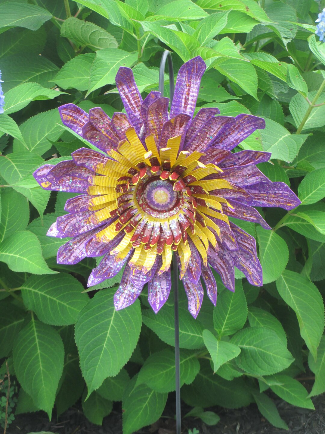 Recycled Metal Flower/ Metal Art/ Tin Can Flower/ Garden/ Yard Décor ...