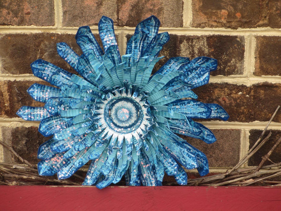 Recycled Metal Flower/ Metal Art/ Tin Can Flower/ Garden/ Yard Décor ...