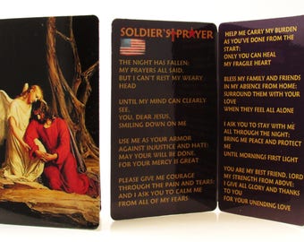 Soldiers Prayer Bookmark/American Flag Bookmark/925 Silver | Etsy