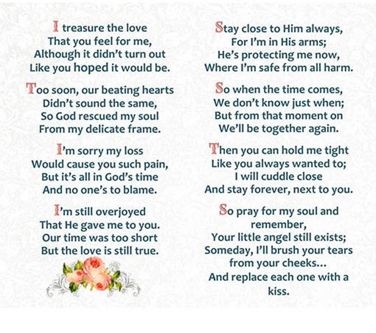 Miscarriage ~ Child Loss ~ Stillbirth Poem - Etsy