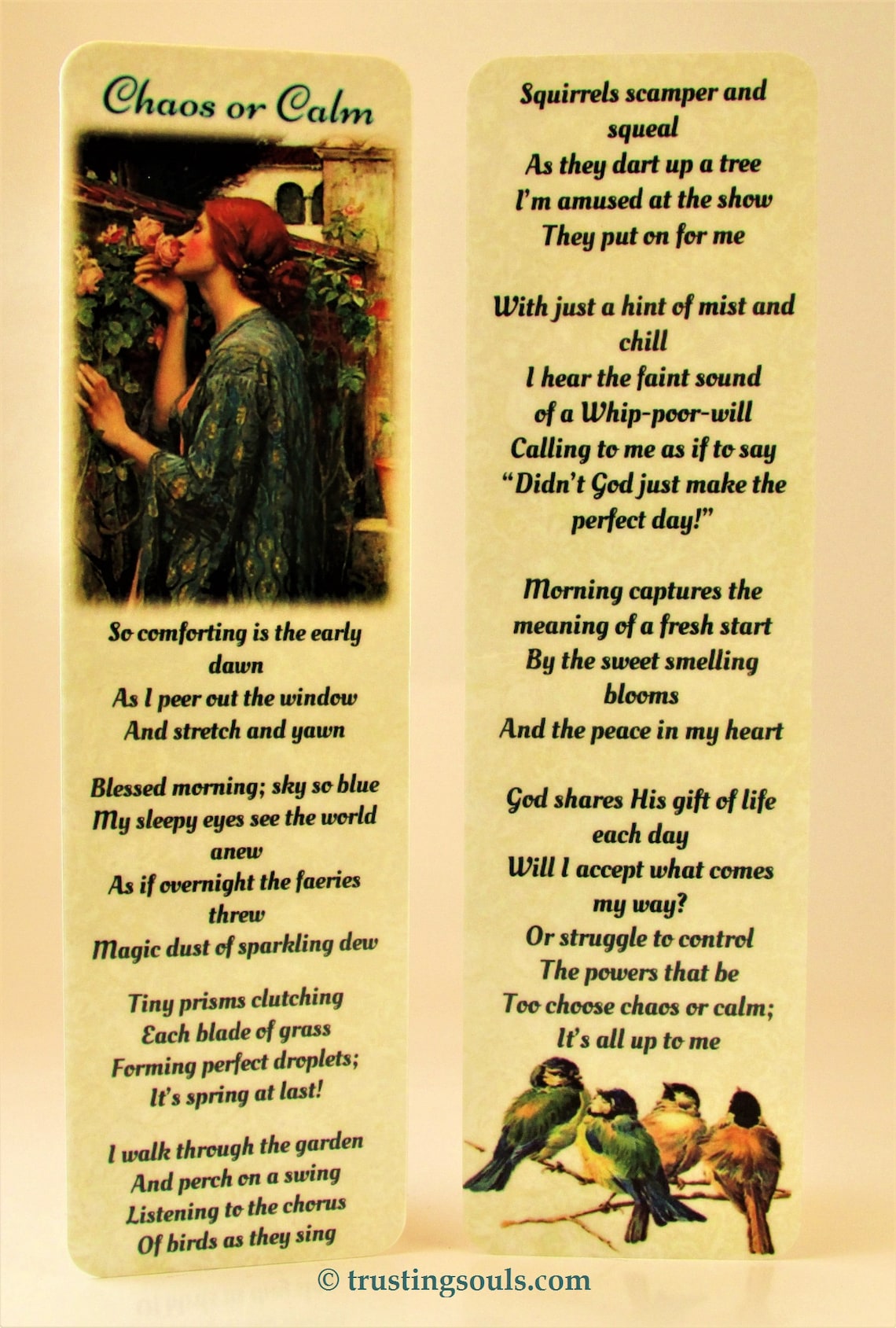 Chaos or Calm Poetry Bookmarkinspirational Bookmarknature - Etsy