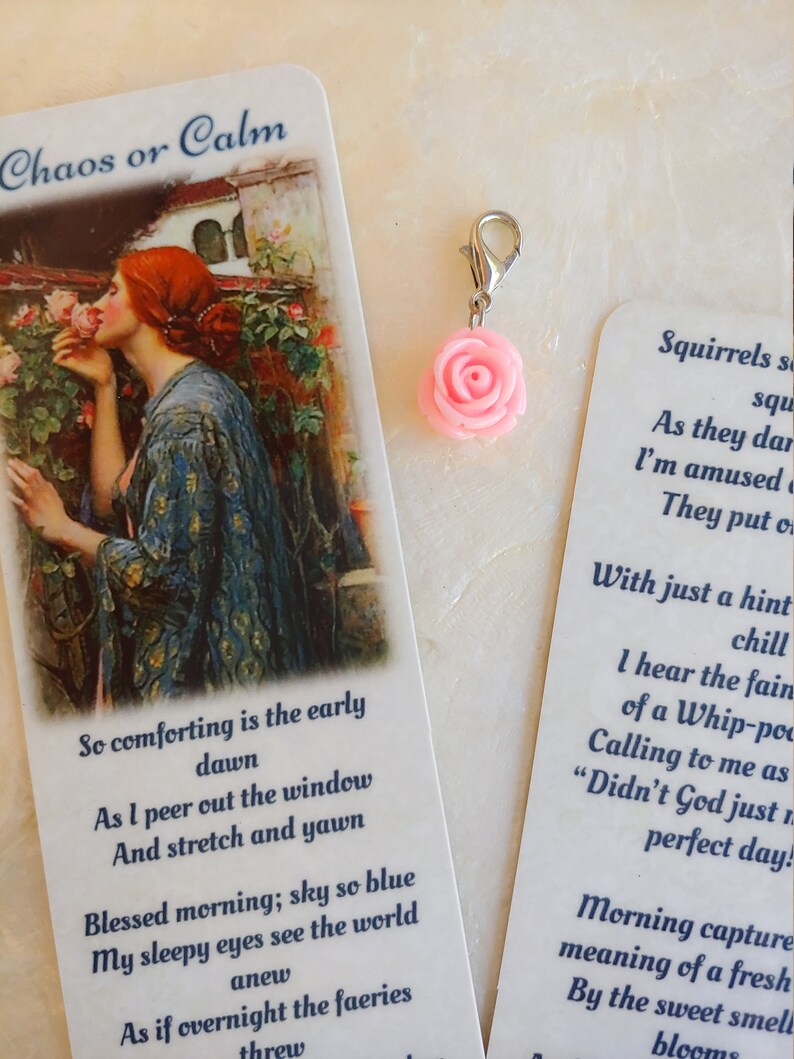 Chaos or Calm Poetry Bookmarkinspirational Bookmarknature - Etsy