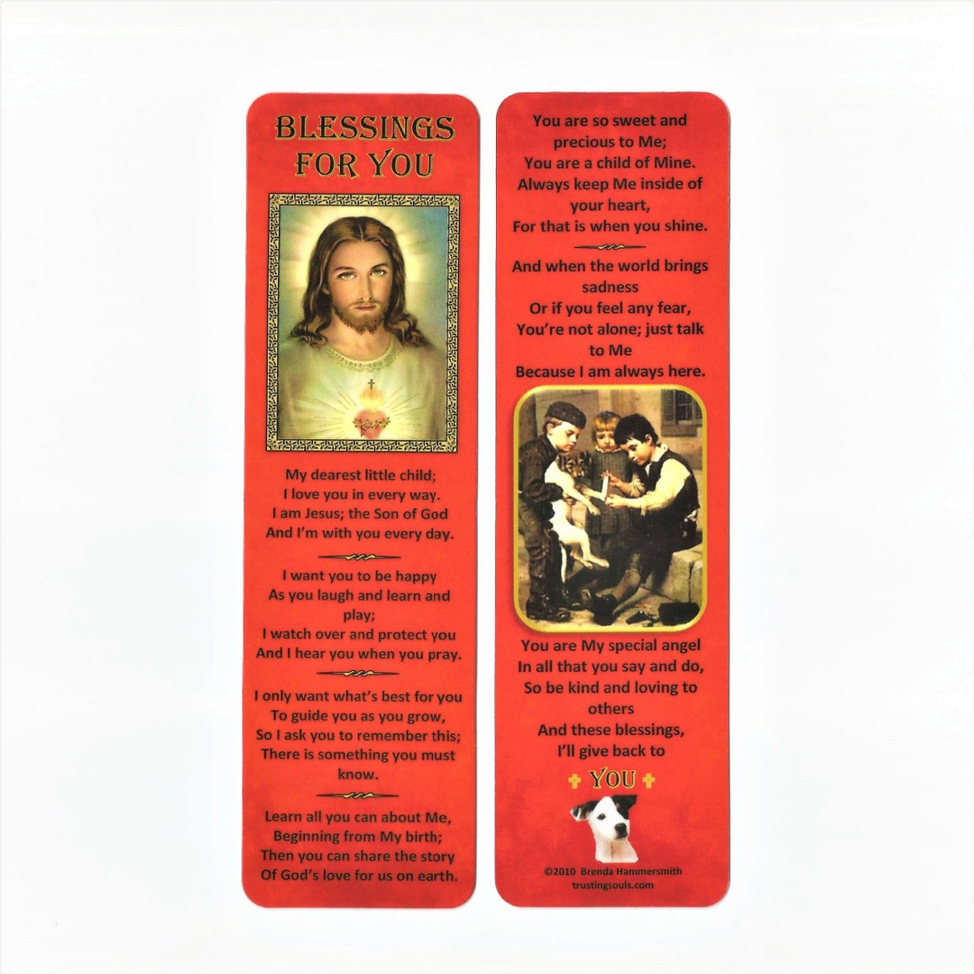 Stocking Stuffers for Christian Boys, Blessings Bookmark Prayer for ...