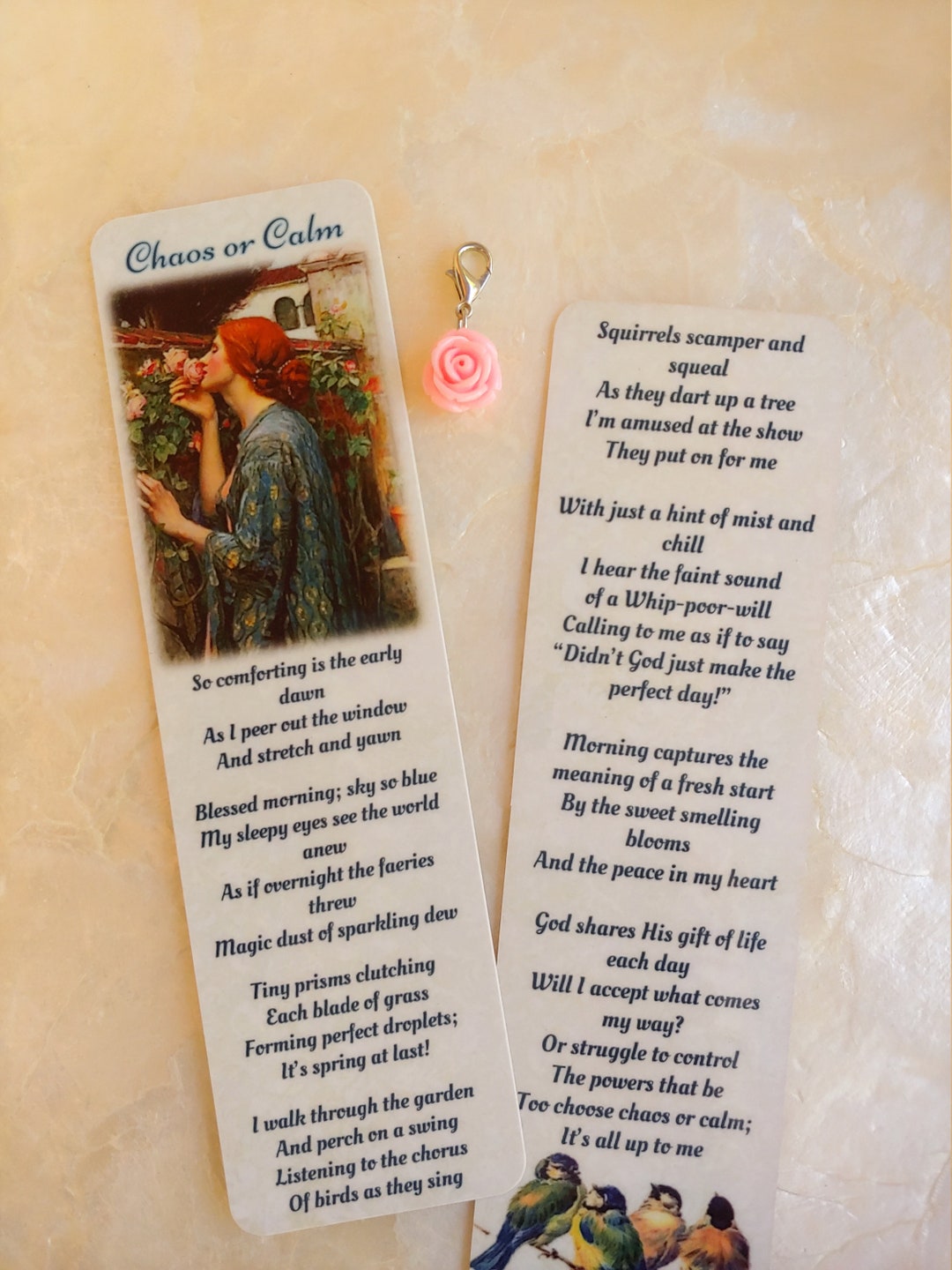 Chaos or Calm Poetry Bookmarkinspirational Bookmarknature - Etsy