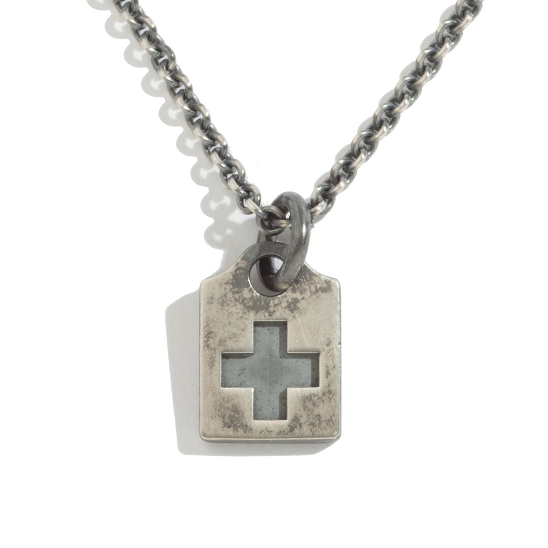 Cross Tag Pendant - Etsy