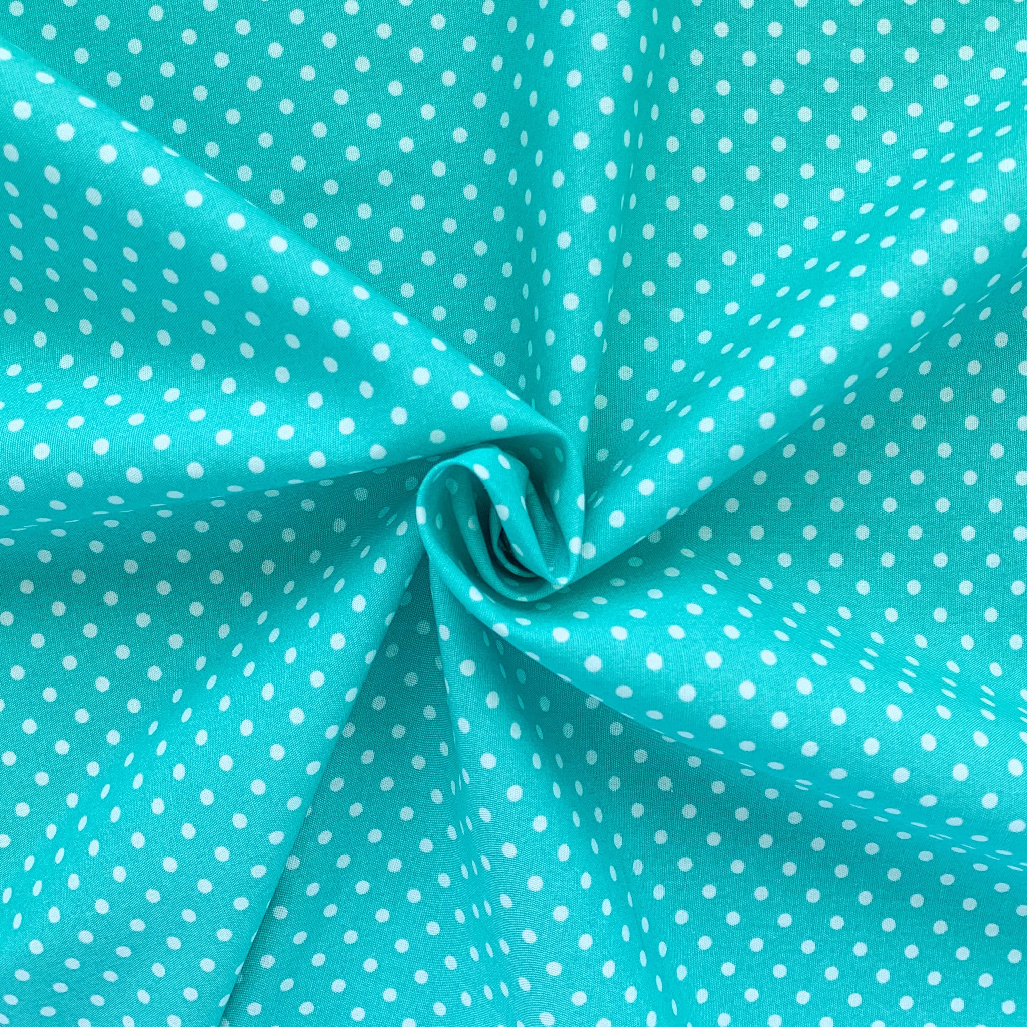 Turquoise Dot Fabric
