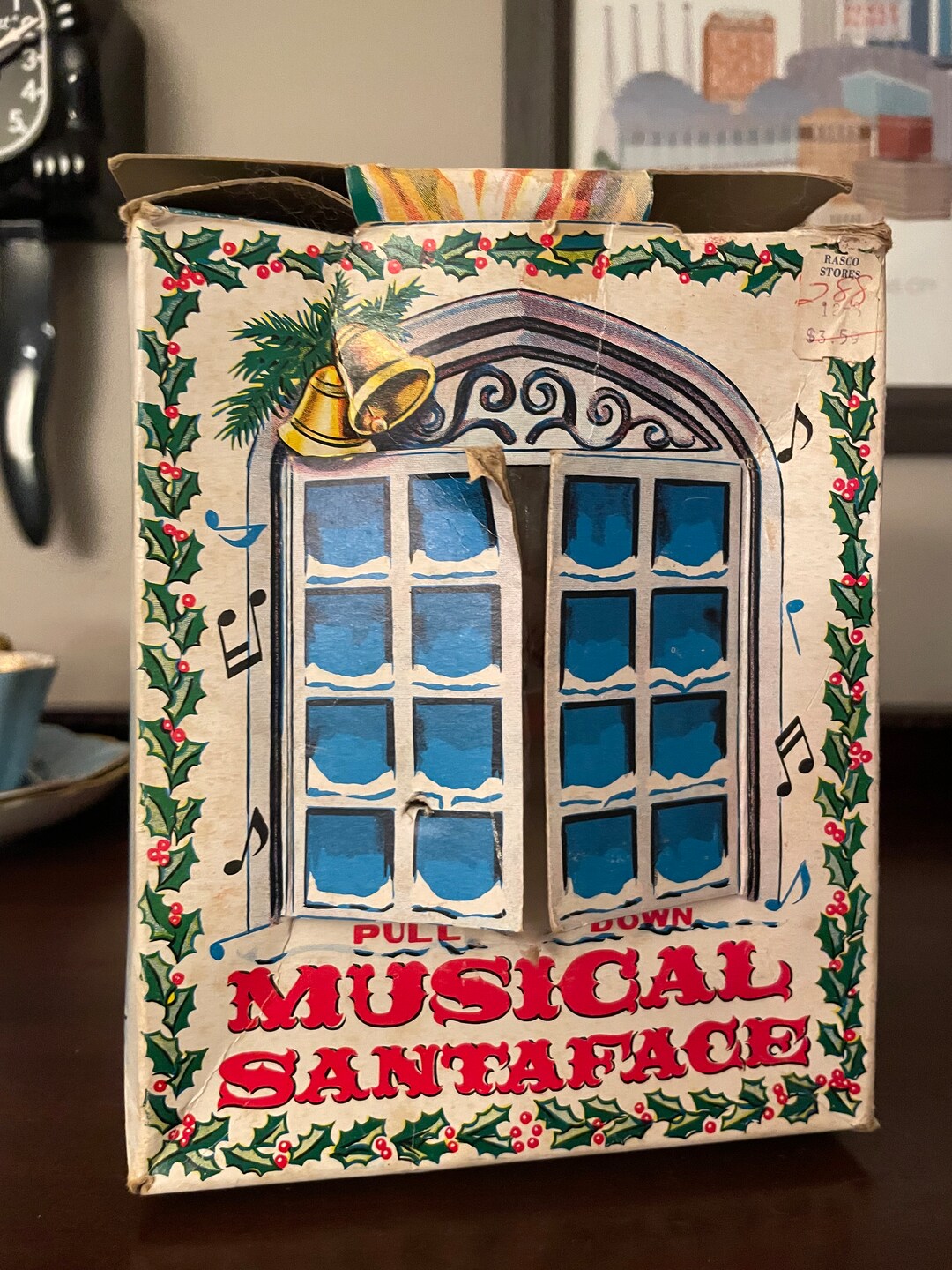 Vintage Musical Santa Head - Etsy