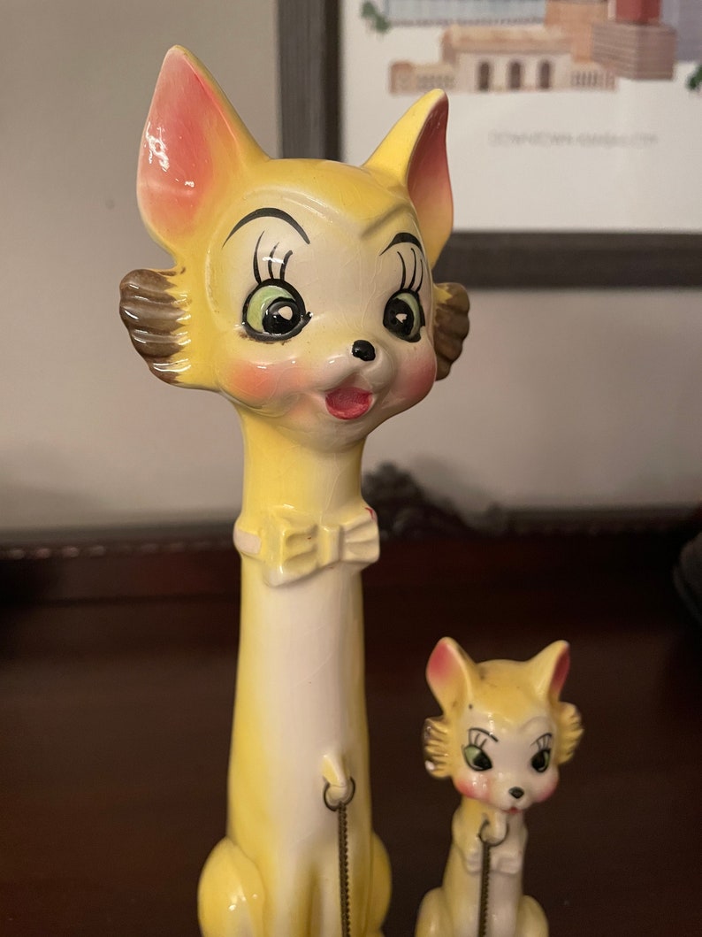 Rare Vintage Chained Cats - Etsy