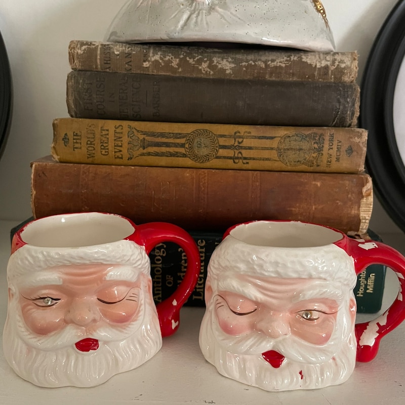 Vintage Santa Mugs - Etsy