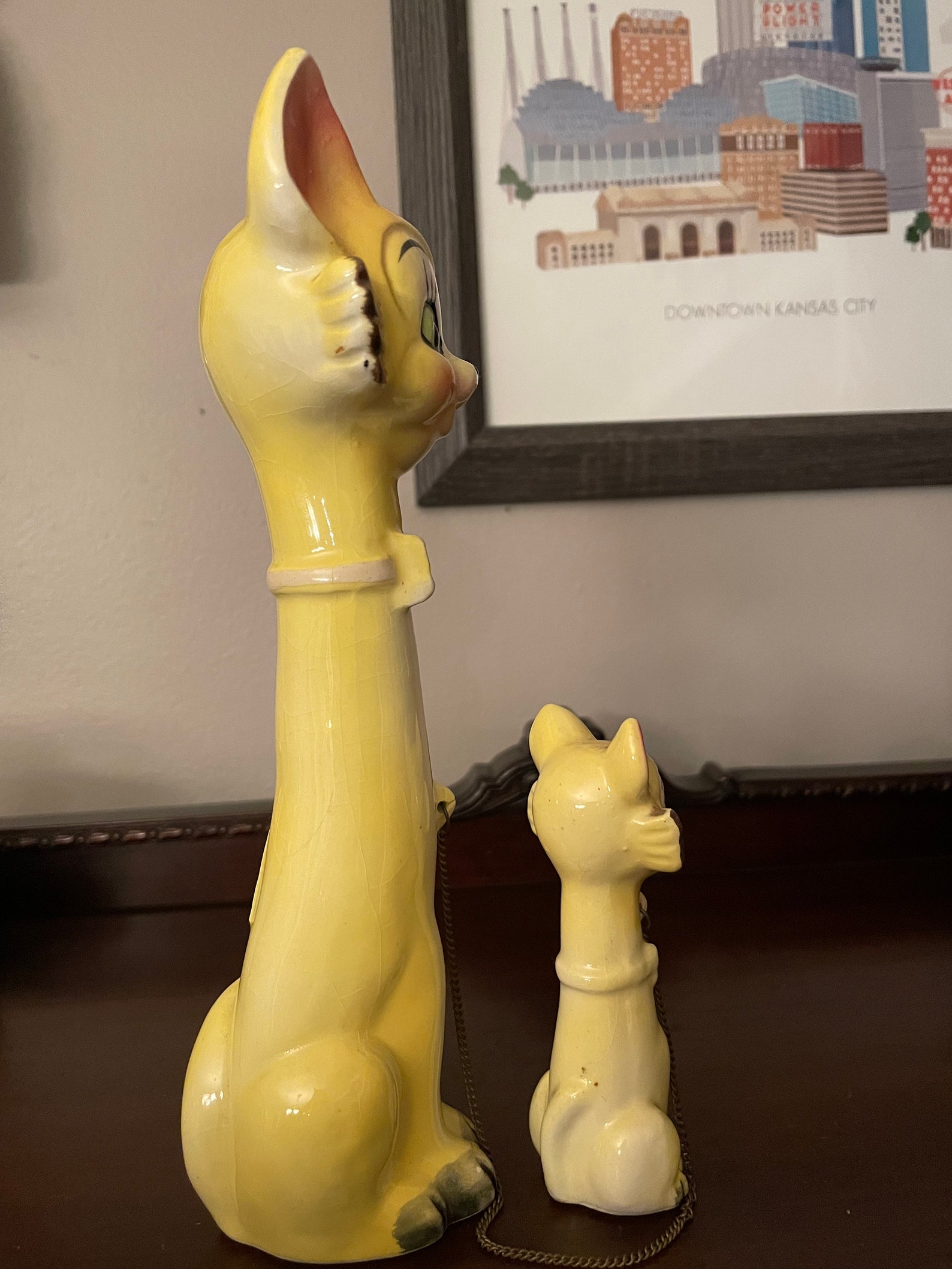 Rare Vintage Chained Cats - Etsy