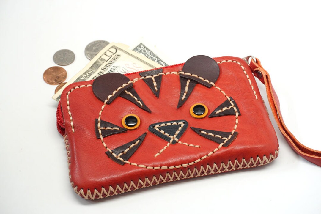 Tiger Face Leather Bag,leather Phone Case, Leather Wallet, Leather ...