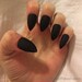 Black Fake Nails, Faux Nails, Glue on Nails, Black, Dark Nails, Spooky ...