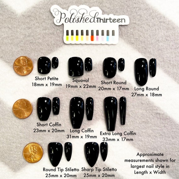 Black fake nails store