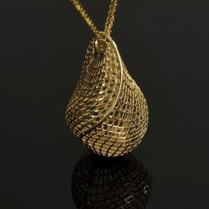 18k Gold Drop Pendant | Modern Pendant for Women | Statement Pendant ...