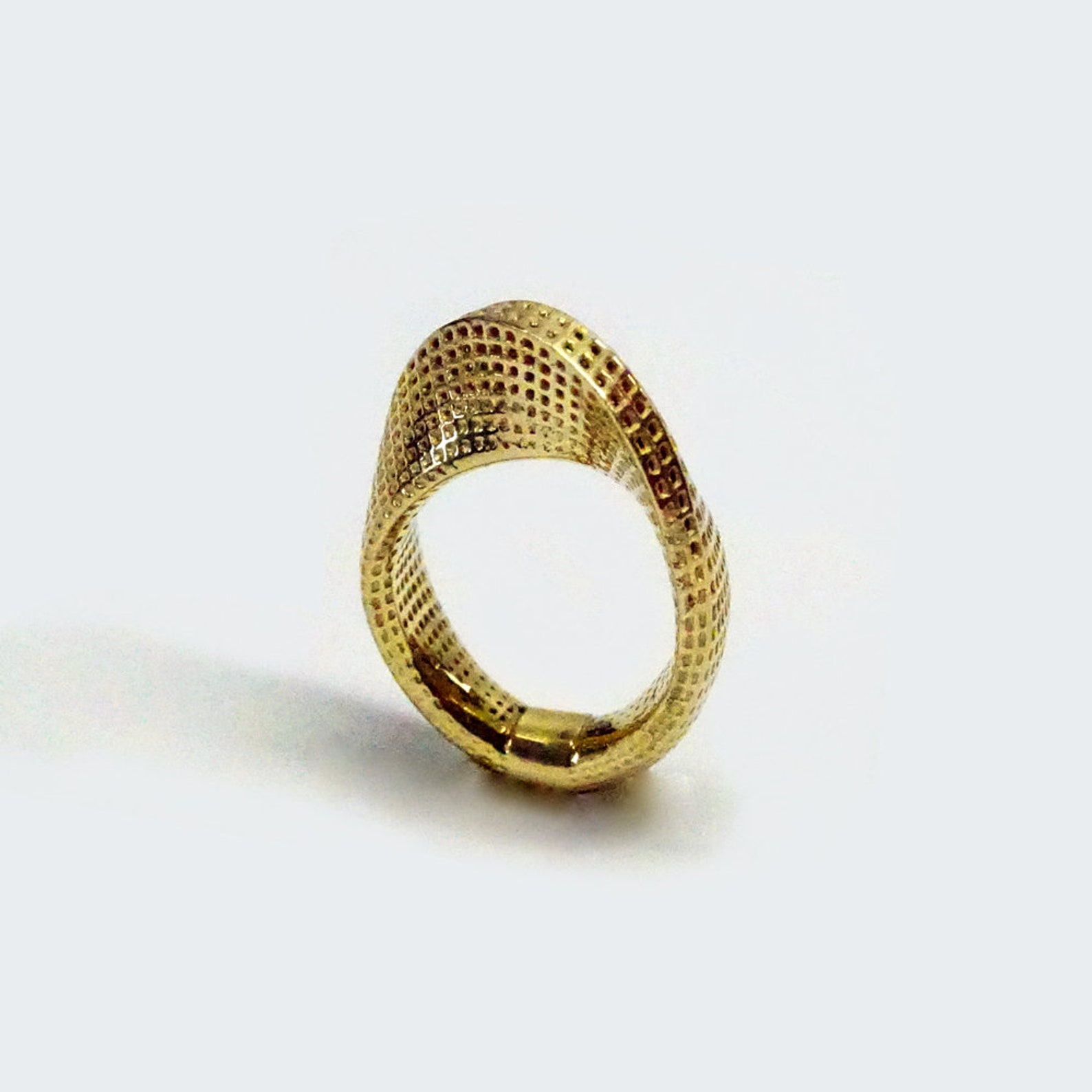 14k Gold Gold Mobius Ring Modern Geometric Unique - Etsy