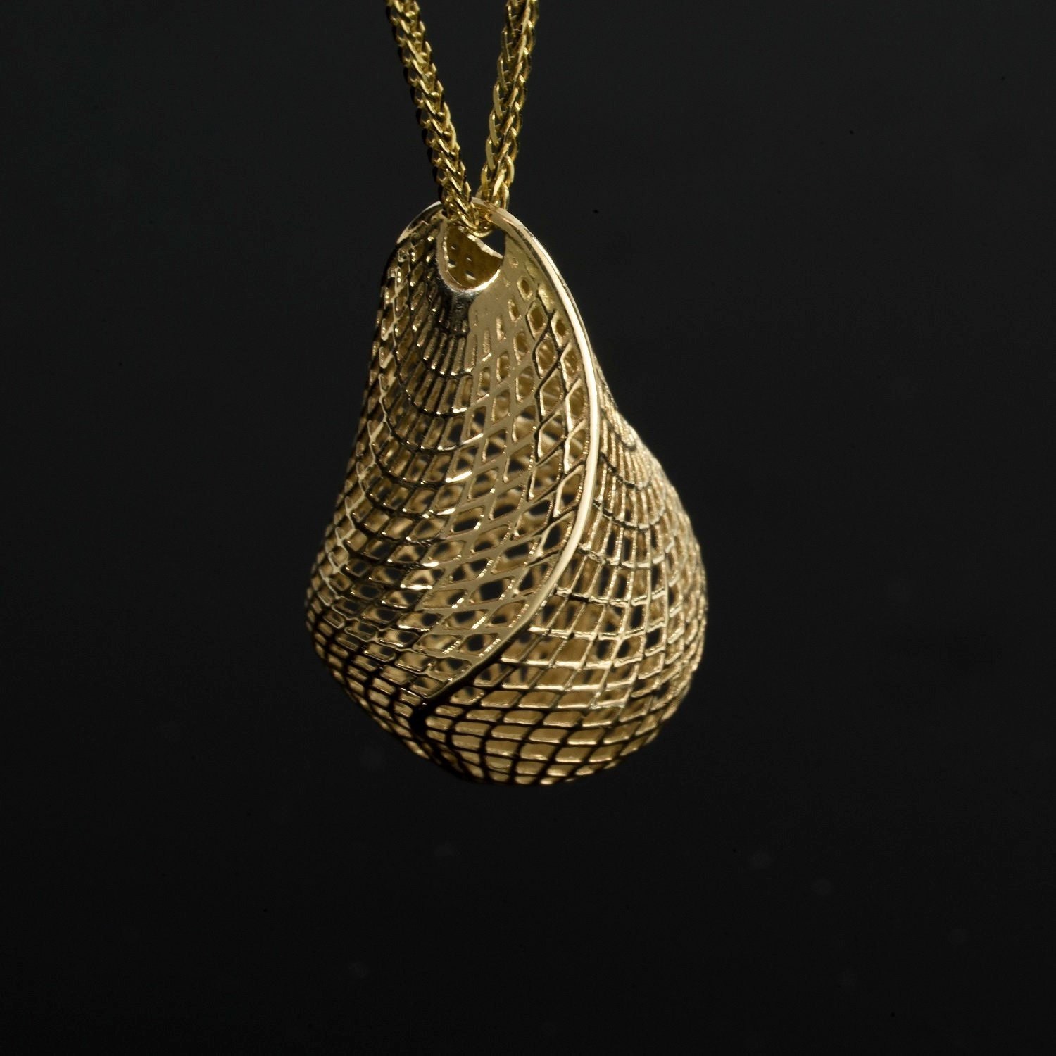 18k Gold Drop Pendant | Modern Pendant for Women | Statement Pendant ...
