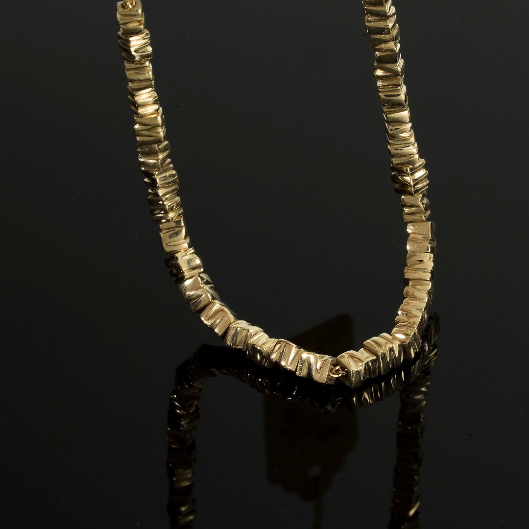Small 18k Gold Beads Necklace | 18k Solid Gold Necklace for Women ...