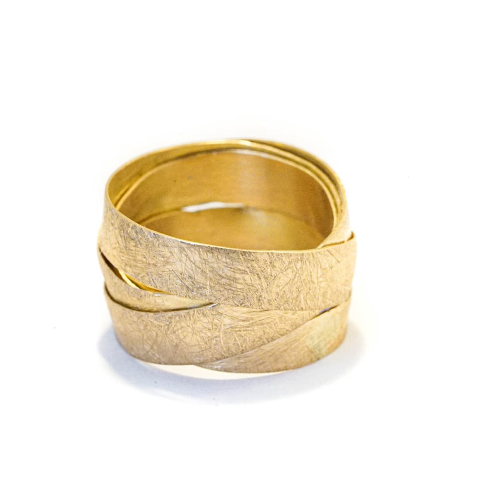 18K Yellow Gold Statement RING Unique Wedding Ring & Cocktail Ring ...
