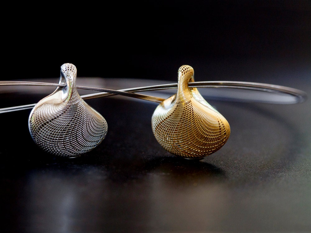 Large 14k Gold Pendant for Women Amorphous Pendant 14k - Etsy