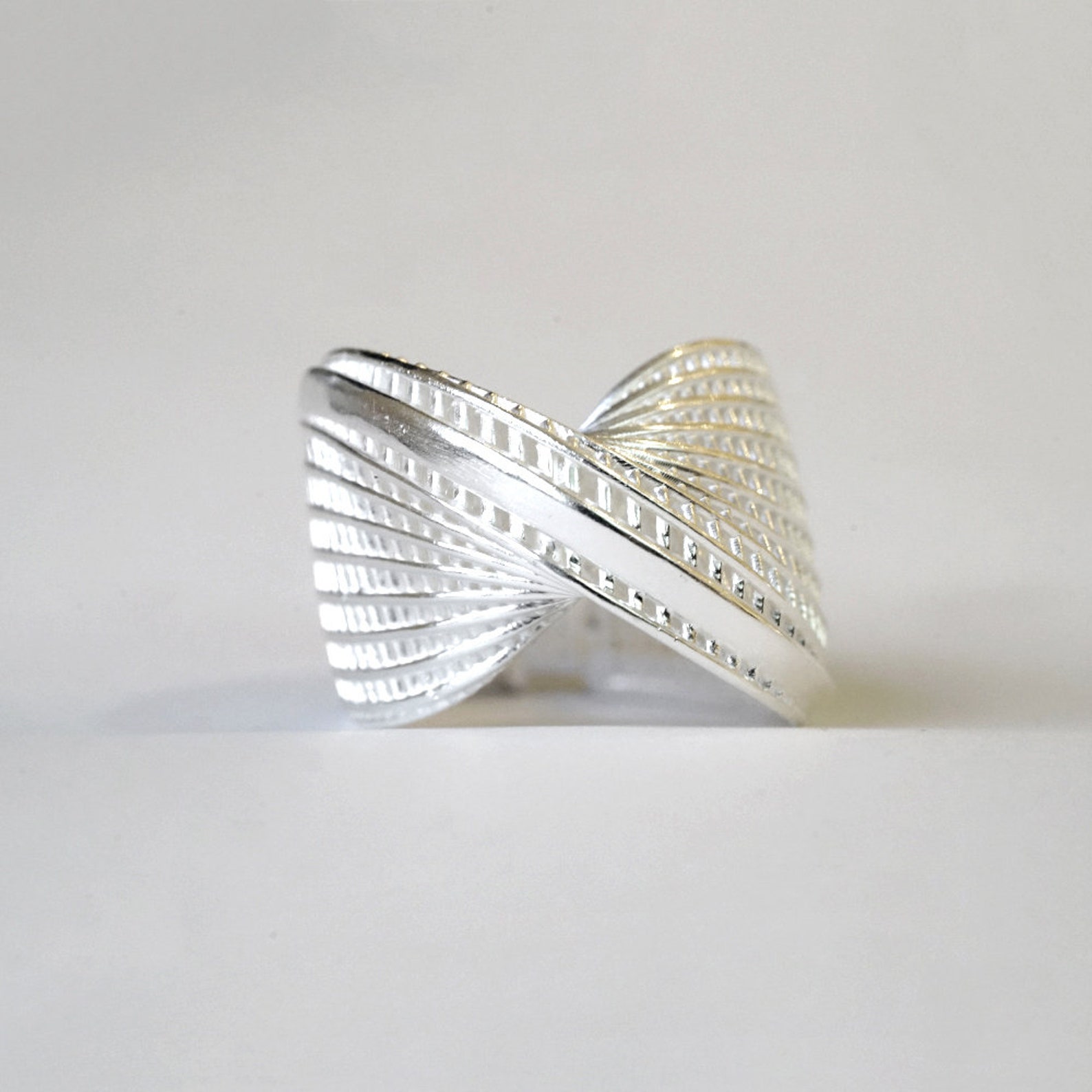 Sterling Silver Wide Ring for Woman | Cocktail Ring | Large Silver Ring ...