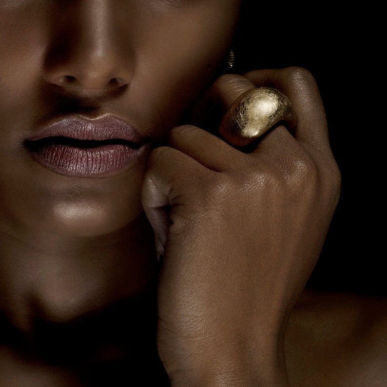 Gold Dome Ring | Contemporary Ring | 18k Gold Bombay Ring | Solid Gold ...