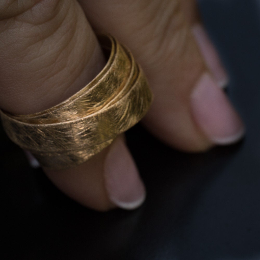 18K Yellow Gold Statement RING - Unique Wedding Ring & Cocktail Ring ...
