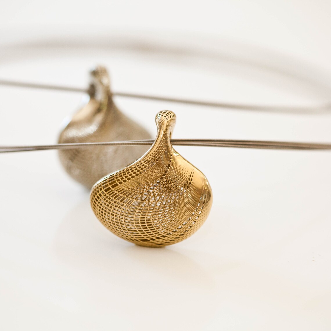 Large 14k Gold Pendant for Women Amorphous Pendant 14k - Etsy