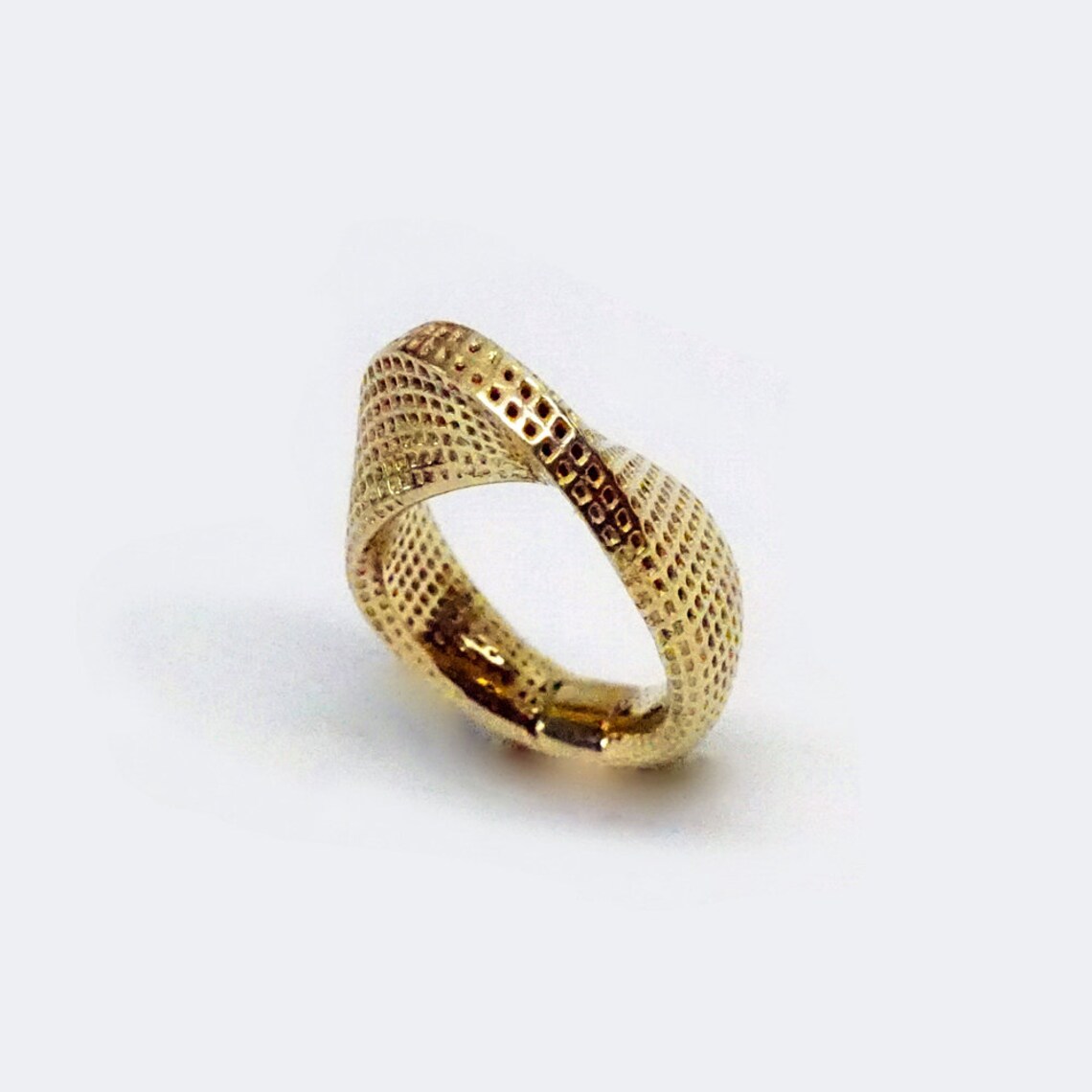14k Gold Gold Mobius Ring Modern Geometric Unique - Etsy