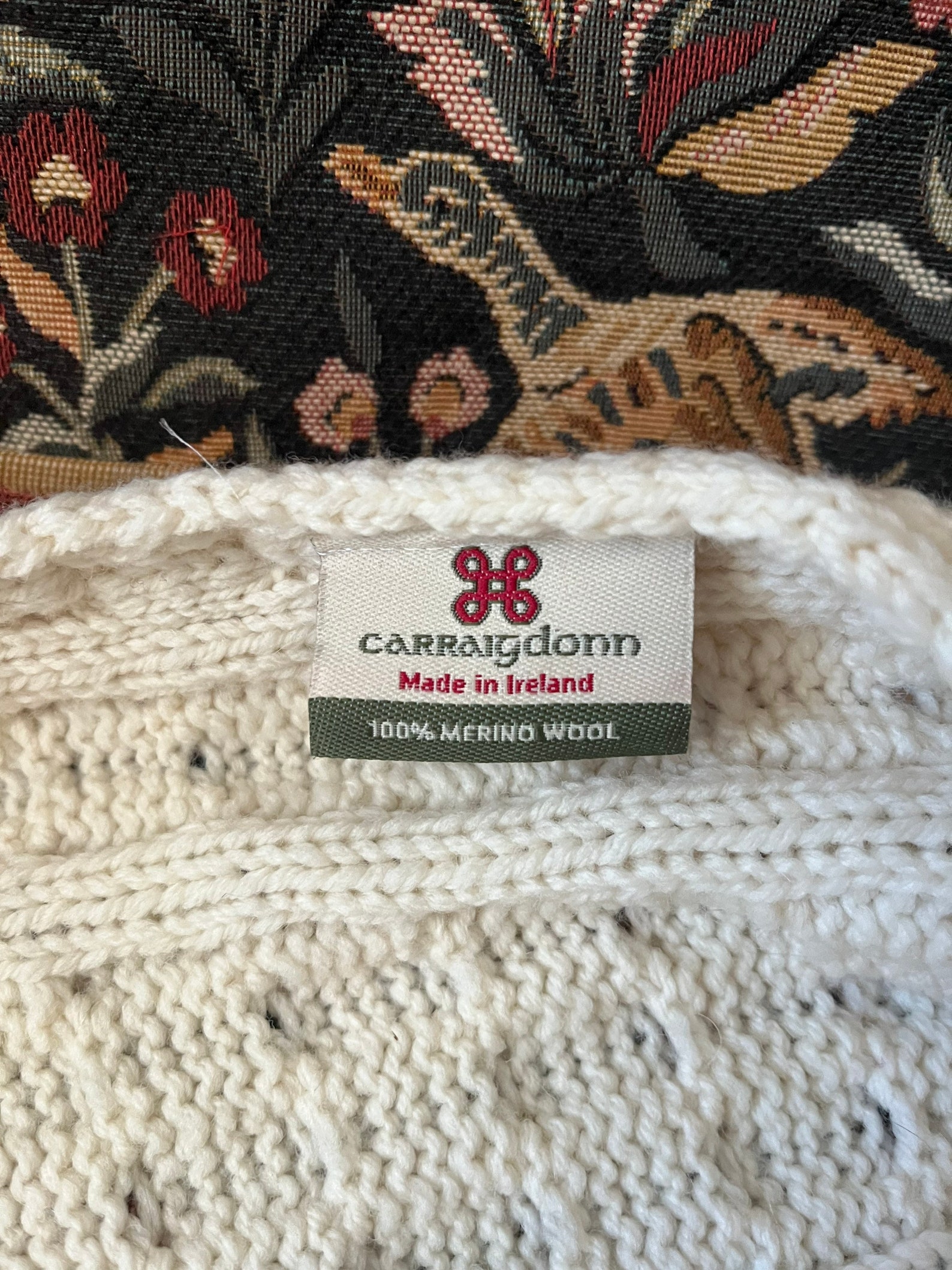 Sz OS: 90s Irish Cable Knit Woolen Cream Colored Dark Academia - Etsy