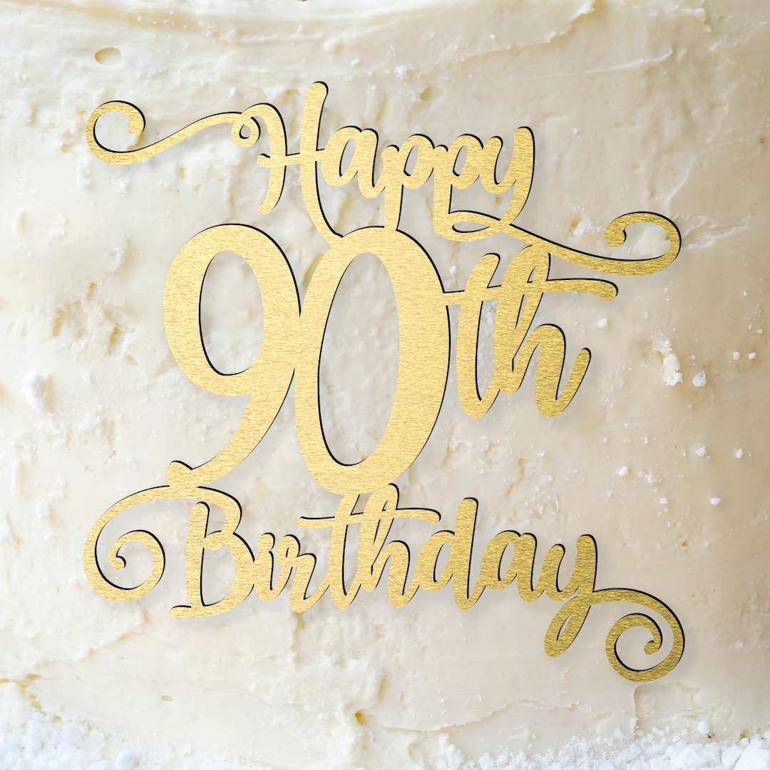Happy 90th Birthday Cake Charm Cake Decoration for Ninetieth Birthday ...