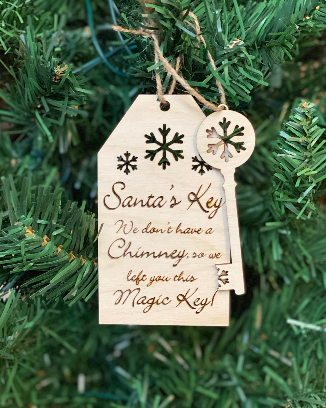 Ornament Laser Cut File Santa's Key File Download Vector - Etsy