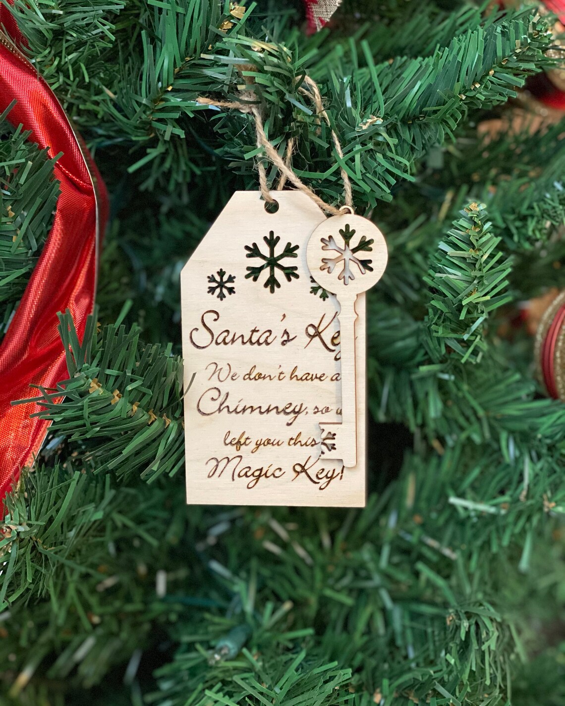 Ornament Laser Cut File Santa's Key File Download Vector - Etsy