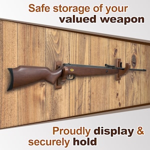 TESLYAR Gun Rack Wall Mount Hold up Displays Horizontal Gun Rack and ...