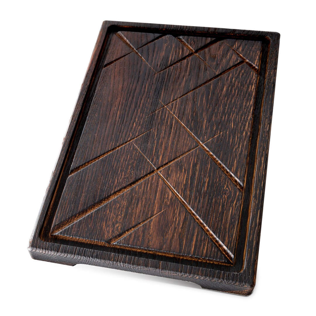 Wooden Steak Board Solid Oak Serving Barbecue Platter Natural Thick ...