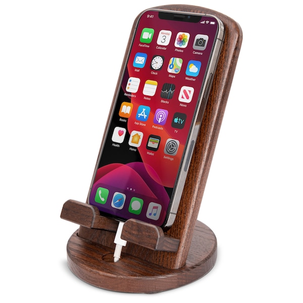 Wooden Phone Stand - Etsy