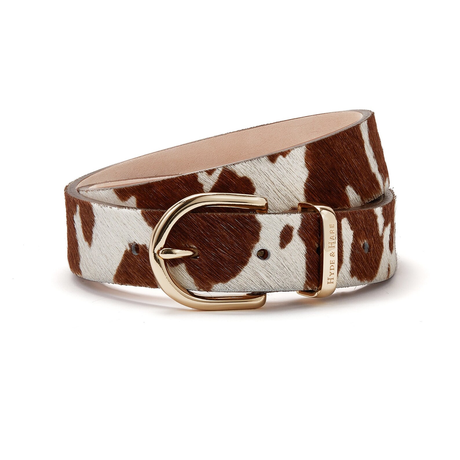 The Belmont Cowhide Belt - Smaller Print - Made in England - Etsy