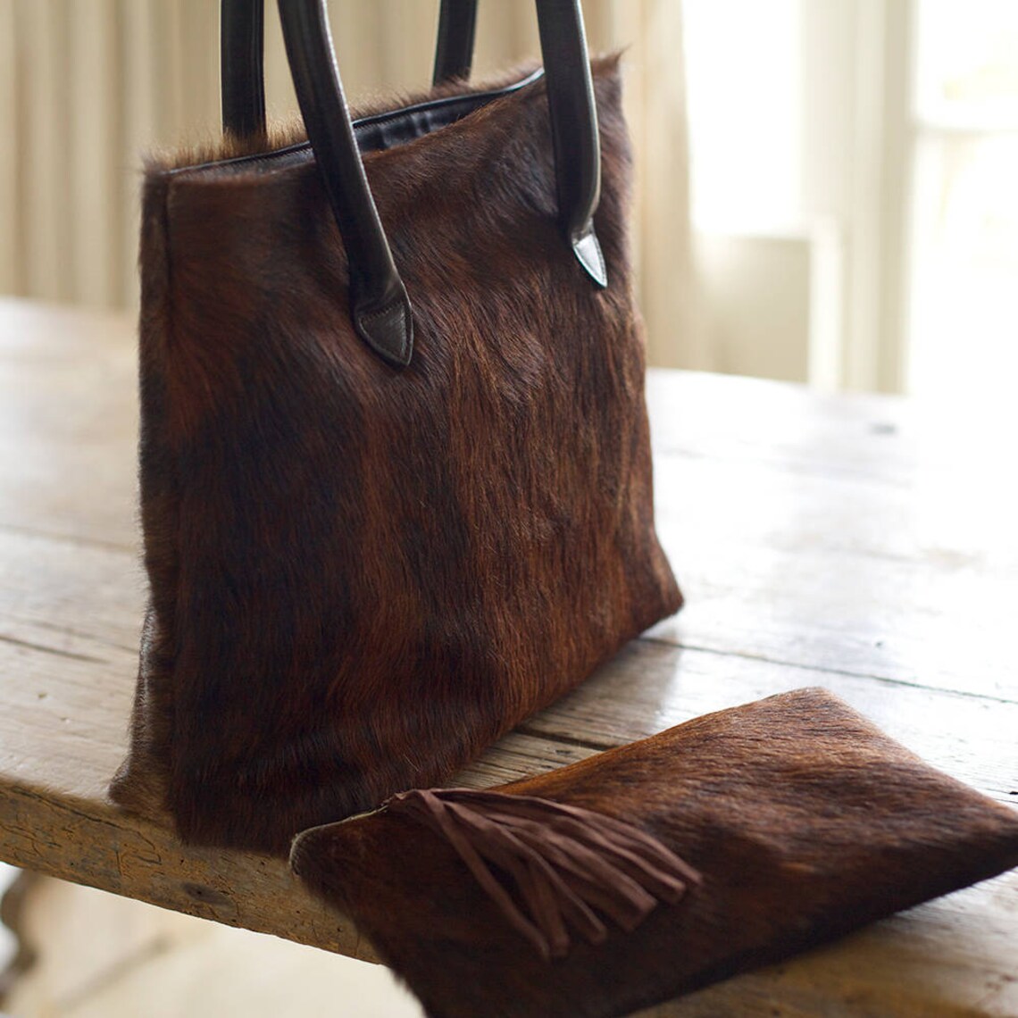 Cowhide Bags Handcrafted Cowhide Handbag Cowhide Tote - Etsy