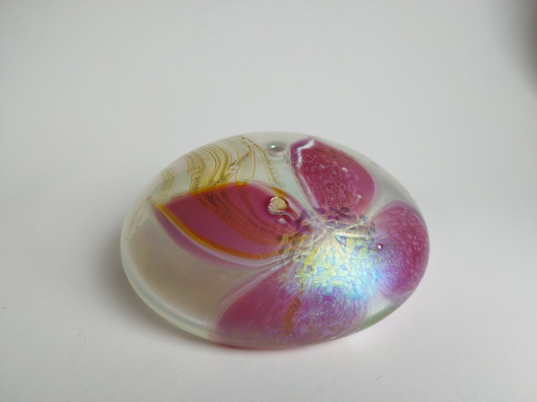 ERIC BRAKKEN Seattle GLASSHOUSE Studio Iridescent Glass Ikebana Vase ...