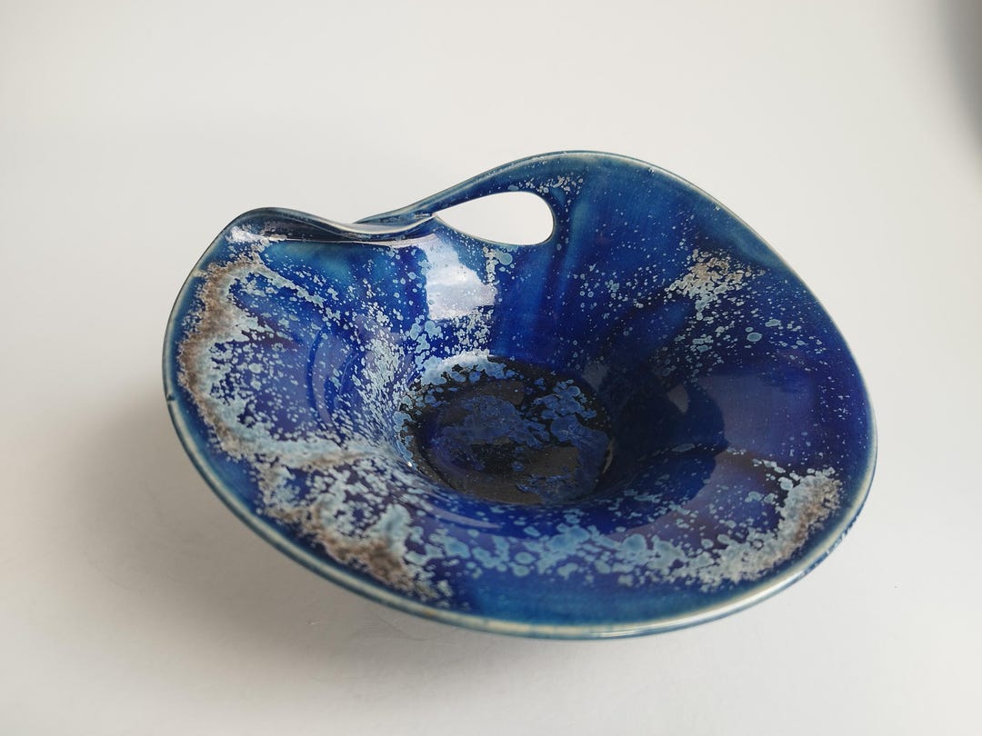 German Studio Pottery Crystalline Glaze Stoneware Bowl, Sculptural Vase ...