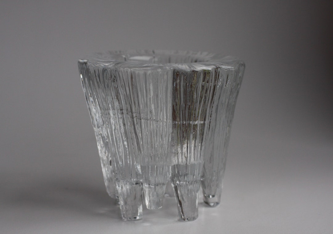 Mid Century Hadeland Norway Glass Modernist Candleholder "istind ...