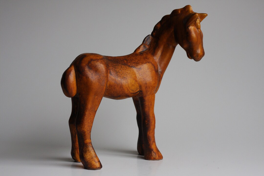 1960s Vintage German Pottery RUSCHA Horse / Foal Sculpture / Figurine ...