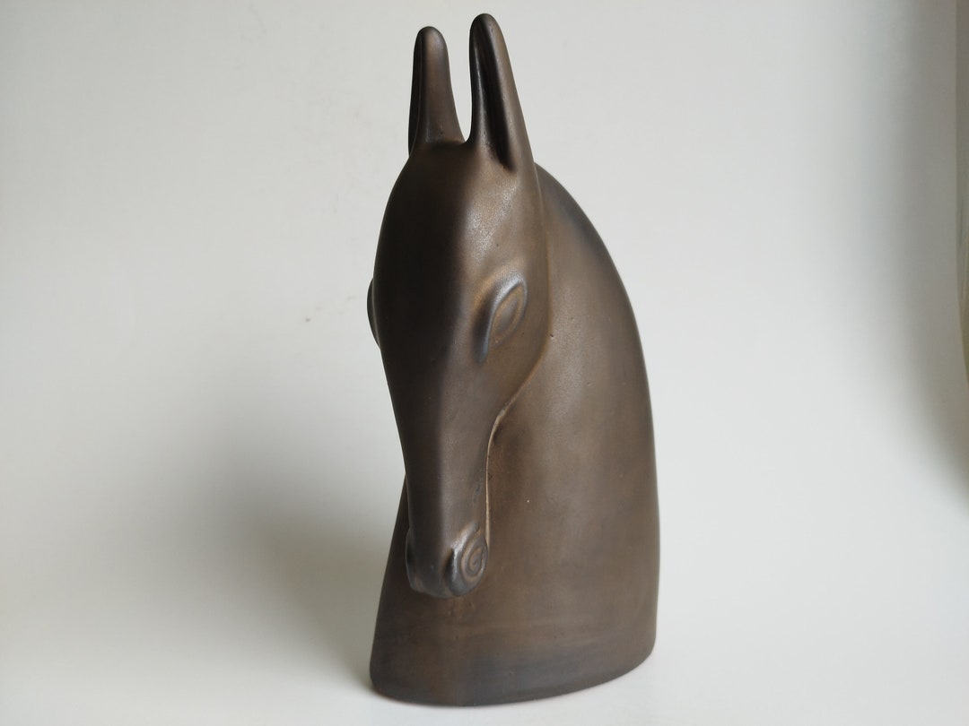 Anette Edmark BRODD Horse Head Sculpture, Vintage 1990s - Etsy
