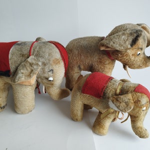 Antique Stuffed Animals German Circus Elephant, Stuffed Mohair, Steiff ...