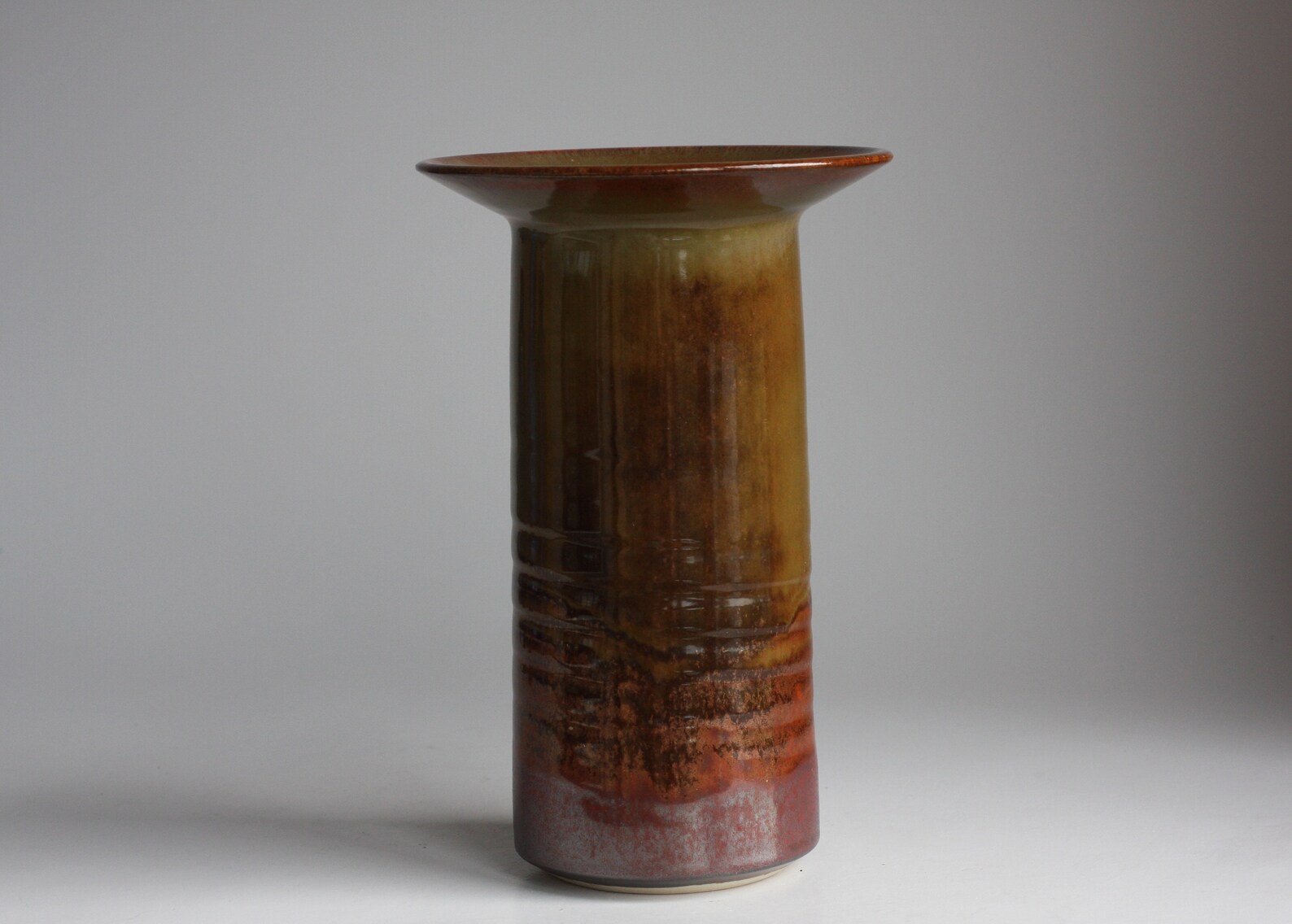 Mid Century 1970s German Studio Pottery Handmade Stoneware Tall ...
