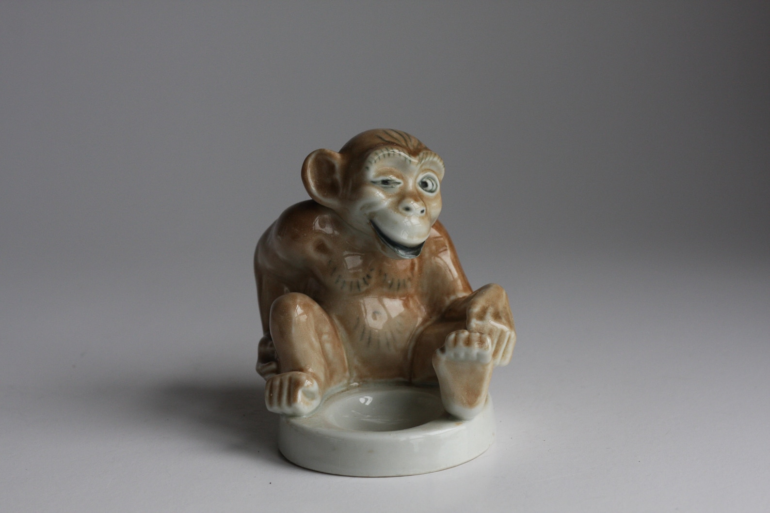 Mid Century German Porcelain Monkey Ashtray KPM Berlin | Etsy