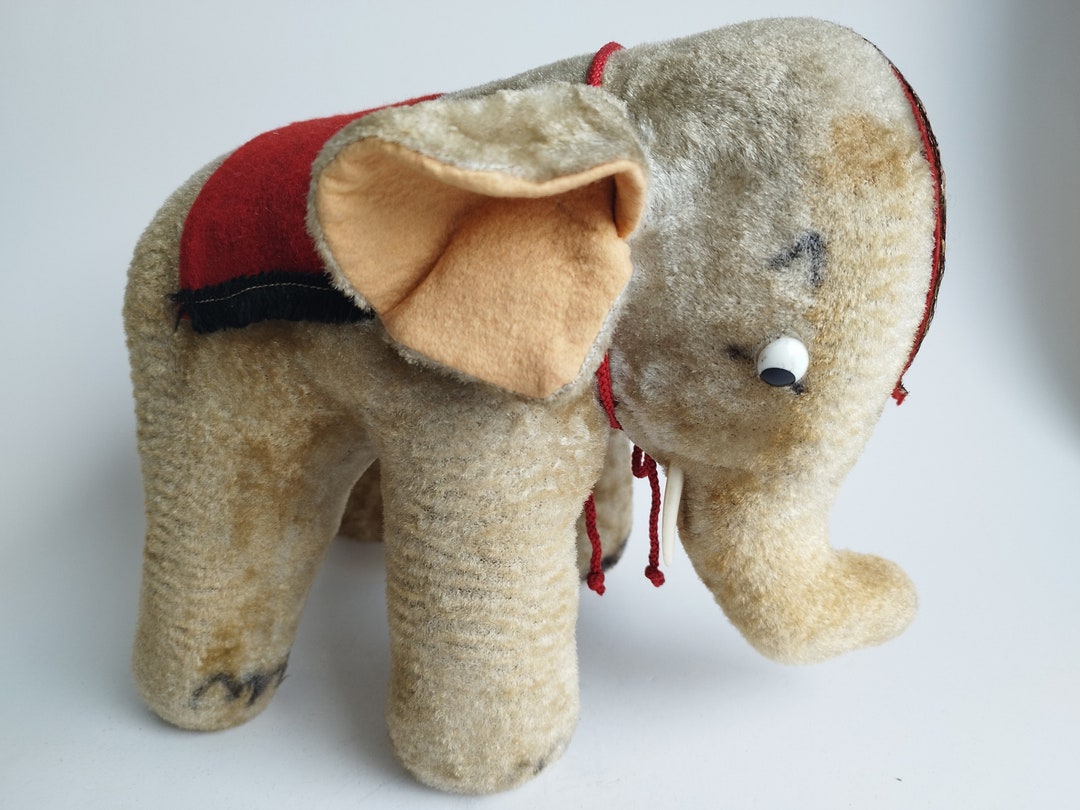Antique German Stuffed Circus Elephant, Stuffed Mohair, Stuffed Animals ...