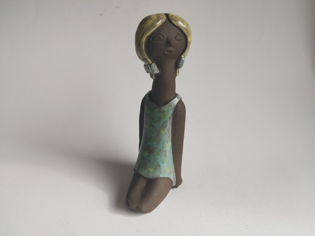 KE IWAR Ceramic Large 20 Cm Girl Figurine, Karl Erik Iwar Keramik ...