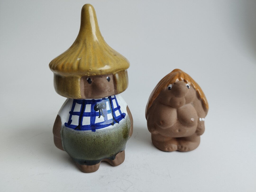 Swedish Ceramic Trolls by KURT NILSSON, Set of 2, Vintage 1970s ...
