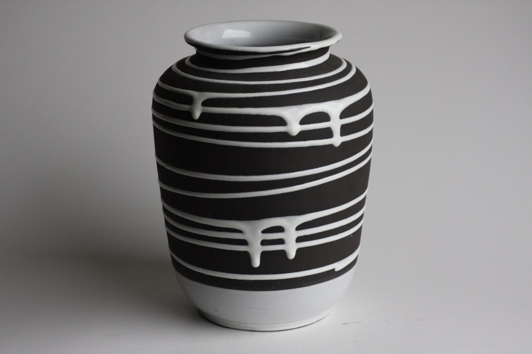 Mid Century 1960s Schlossberg Keramik Vase "roulette" West German ...
